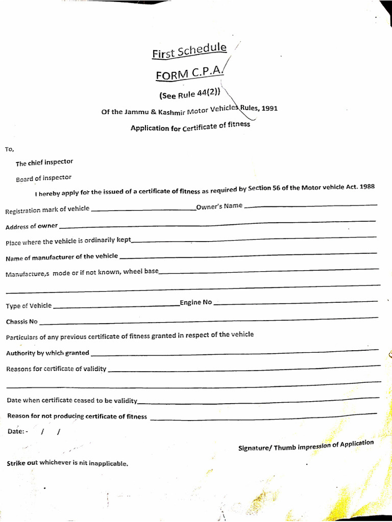 Fitness Form | PDF