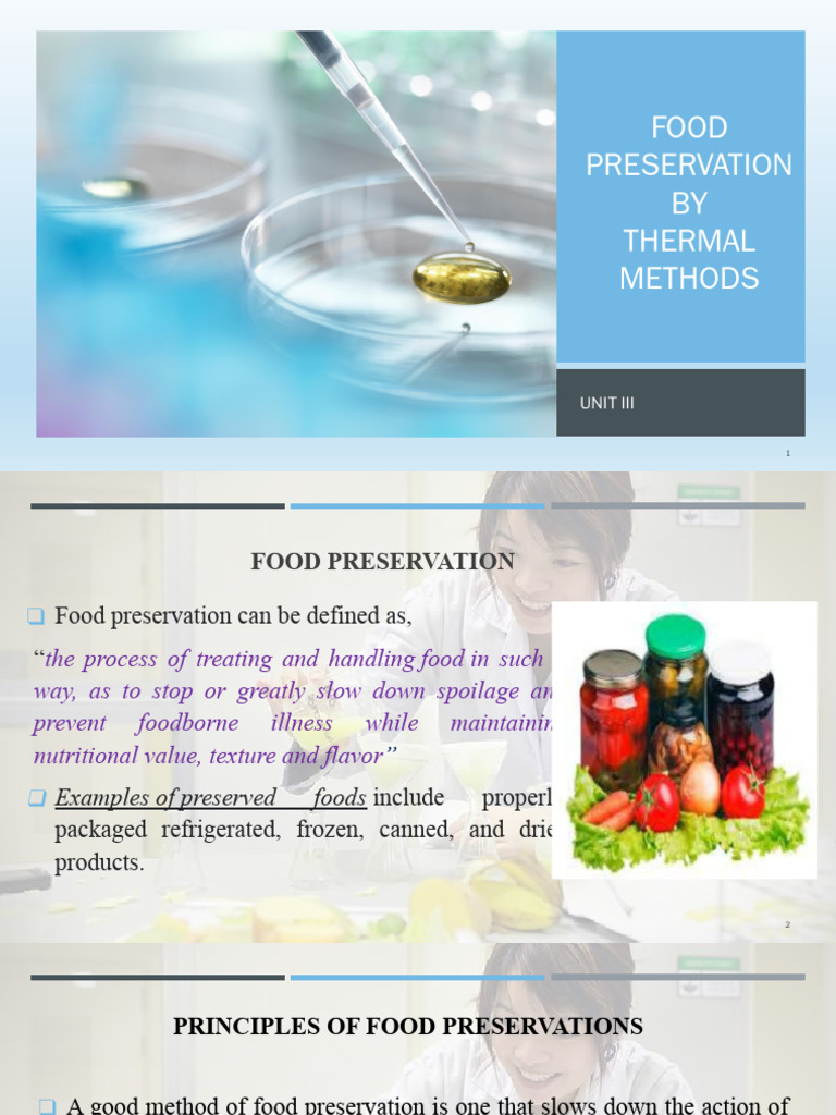 Food Preservation UNIT III.pptx | PDF