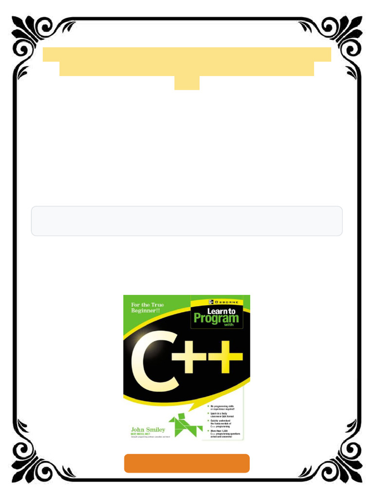 Learn to Program with C 1st Edition John Smiley ebook formatted for ...