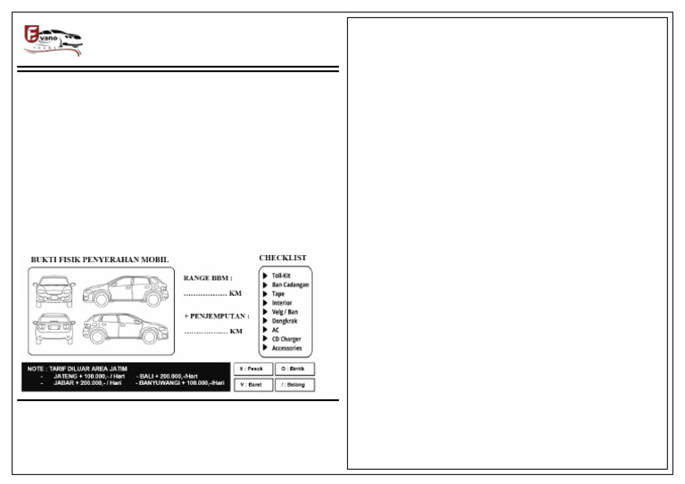 Form Sewa Penumpang-698 | PDF