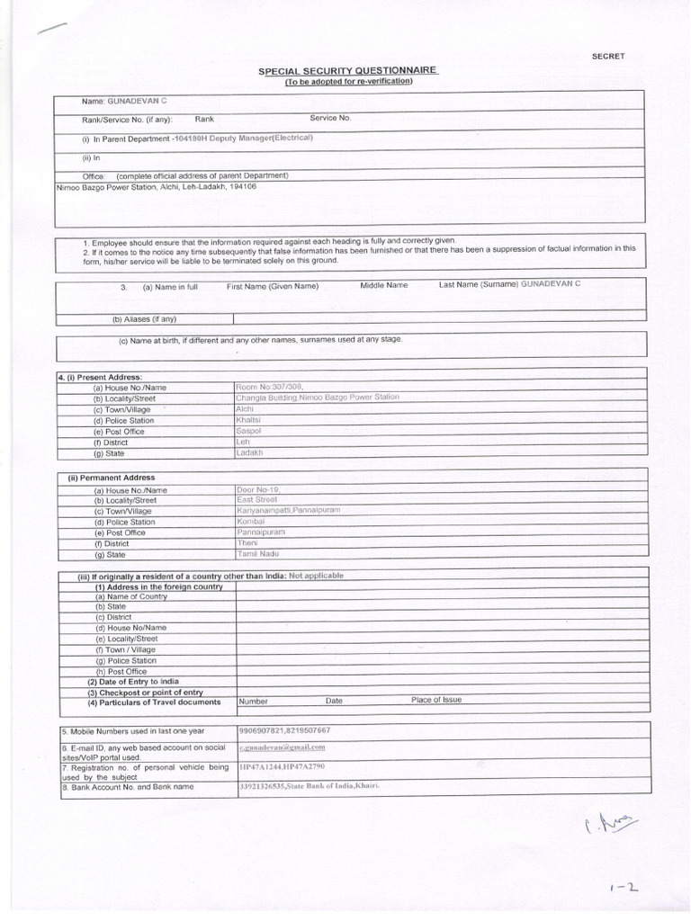 Special Security | PDF