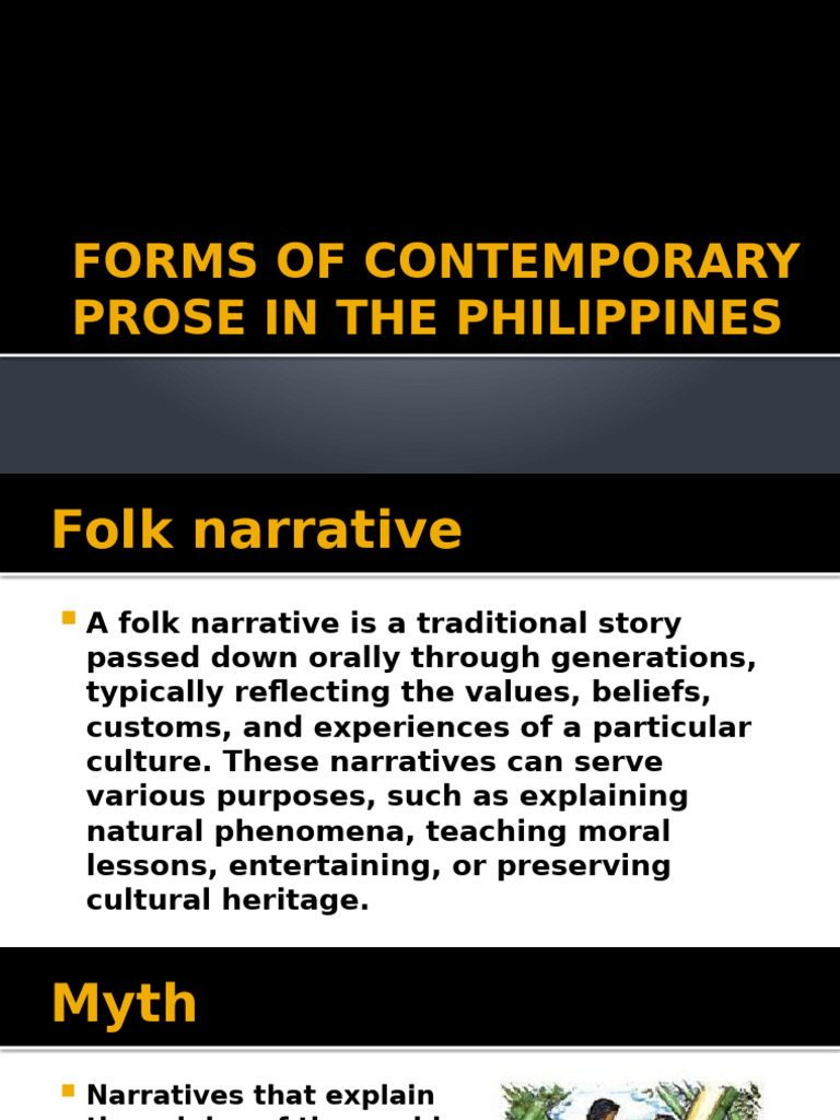Contemporary Prose and Film in the Philippines | PDF | Narrative | Legends