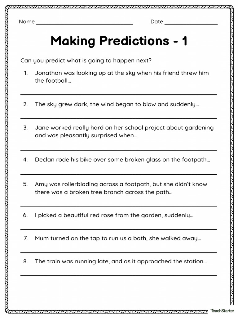 Predictive Writing Prompts for Kids | PDF