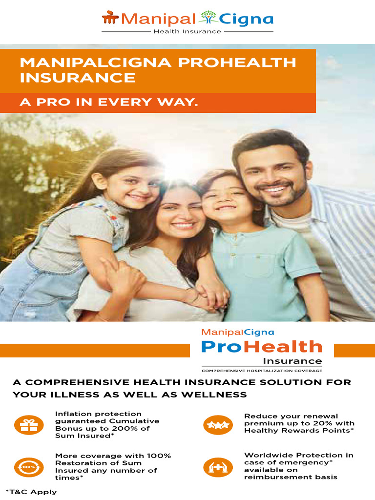 Manipal Cigna Pro-Health | PDF | Deductible | Insurance