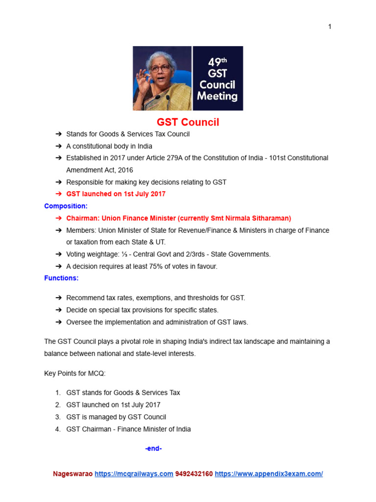 GST Council | PDF
