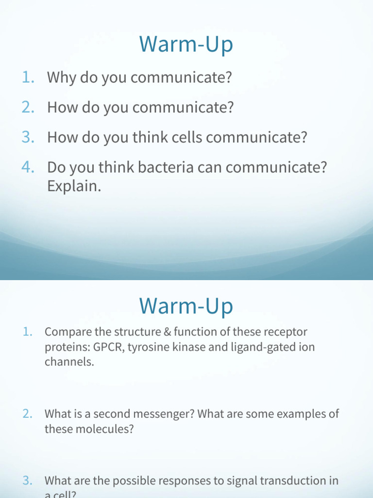 Ch. 11 Cell Communication | PDF | Cell Signaling | Signal Transduction