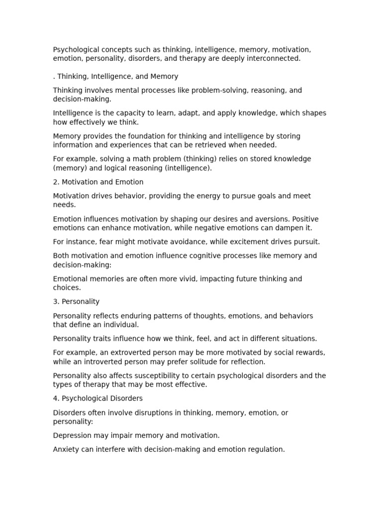 Psychological Concepts | PDF