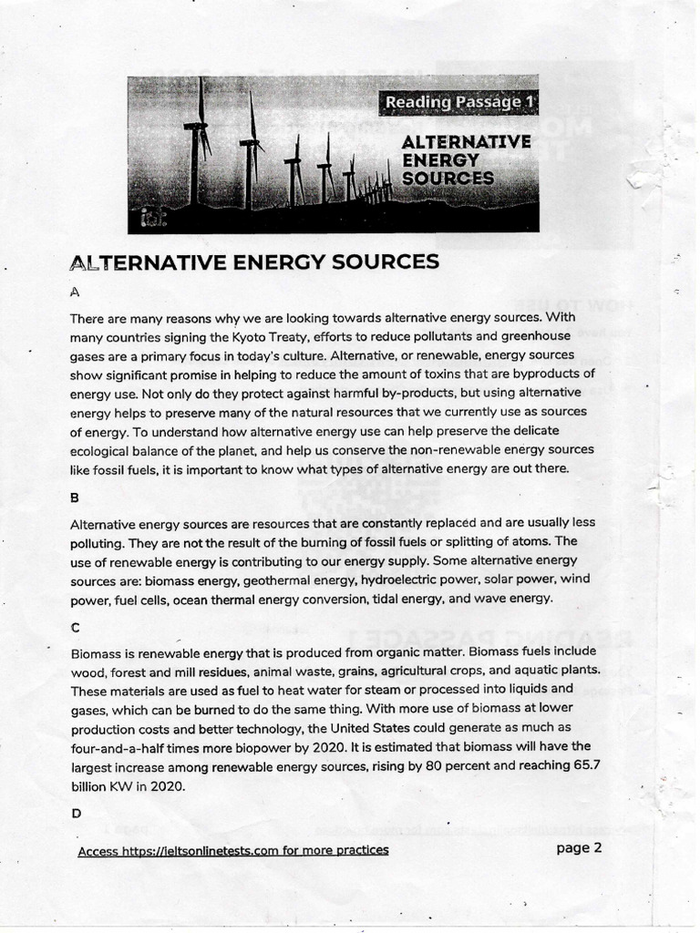 Alternative Energy Sources | PDF