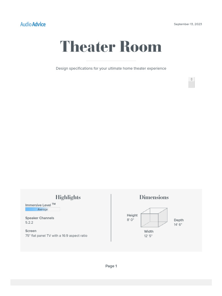 My Theater Specs - Audio Advice | PDF | Loudspeaker | Electronic ...
