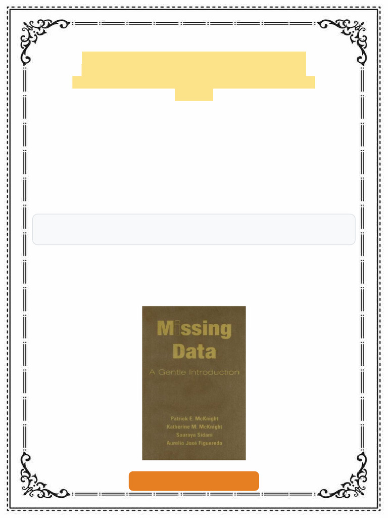 Missing Data A Gentle Introduction Methodology In The Social Sciences 1st Edition Patrick E ...