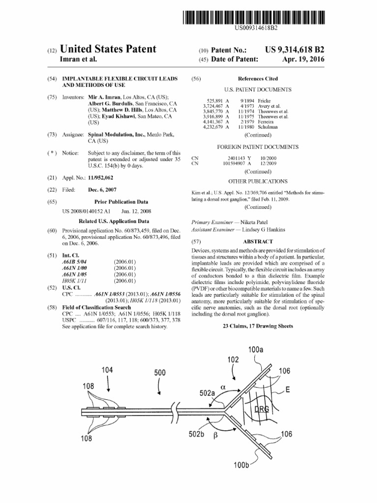 Implantable Flexible Circuit Leads | PDF | Neuroscience | Physiology