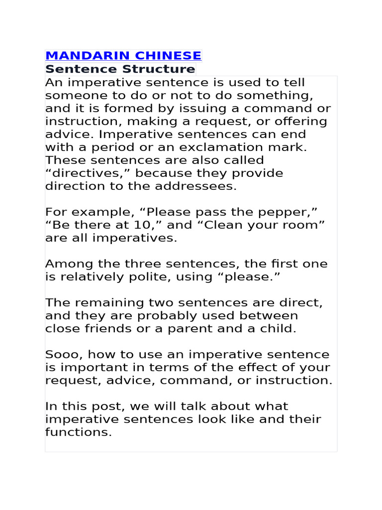 Direct Polite Commands Requests | PDF | Linguistic Morphology | Syntax