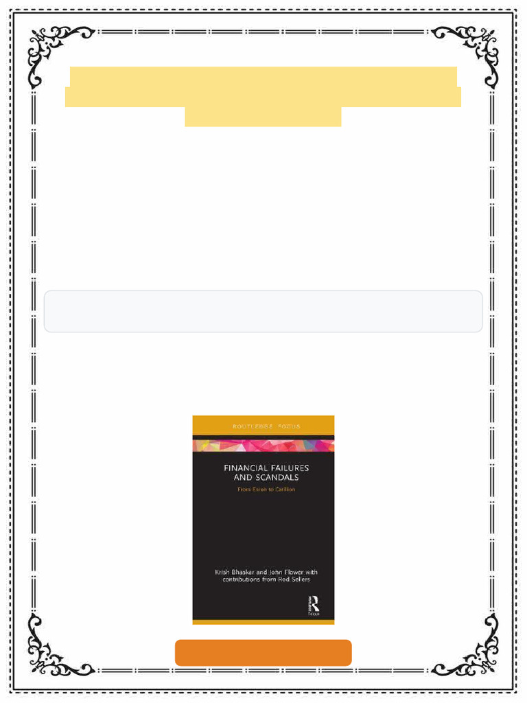 Financial Failures and Scandals From Enron to Carillion 1st Edition Krish Bhaskar eBook 2025 ...