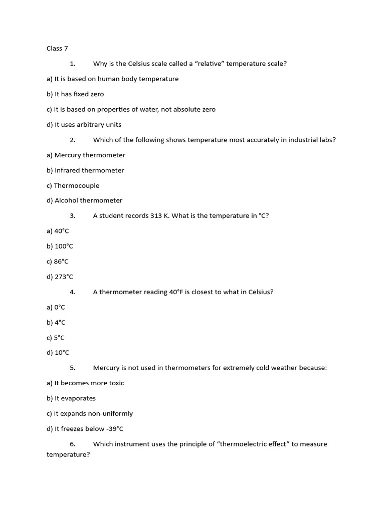 Understanding Temperature Scales and Thermometers | PDF | Fahrenheit ...