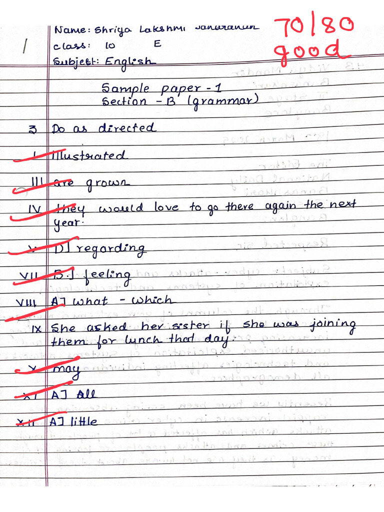 English Sample Paper | PDF
