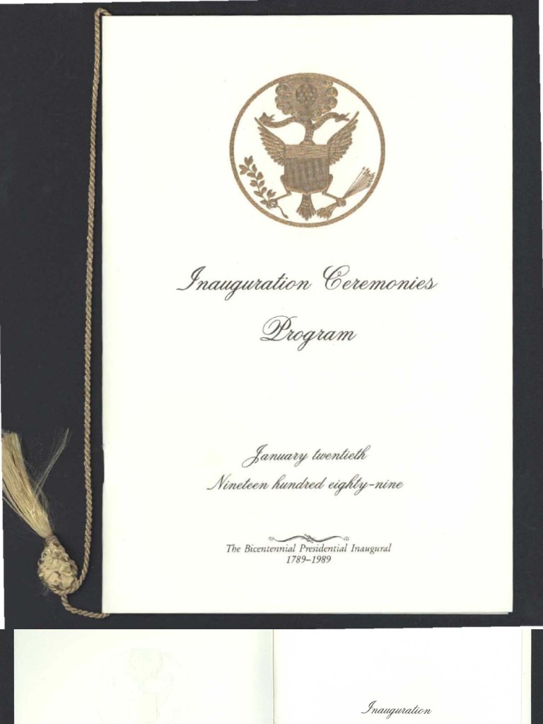 Inaugural Ceremonies Program, 1989 | PDF | United States Presidential ...