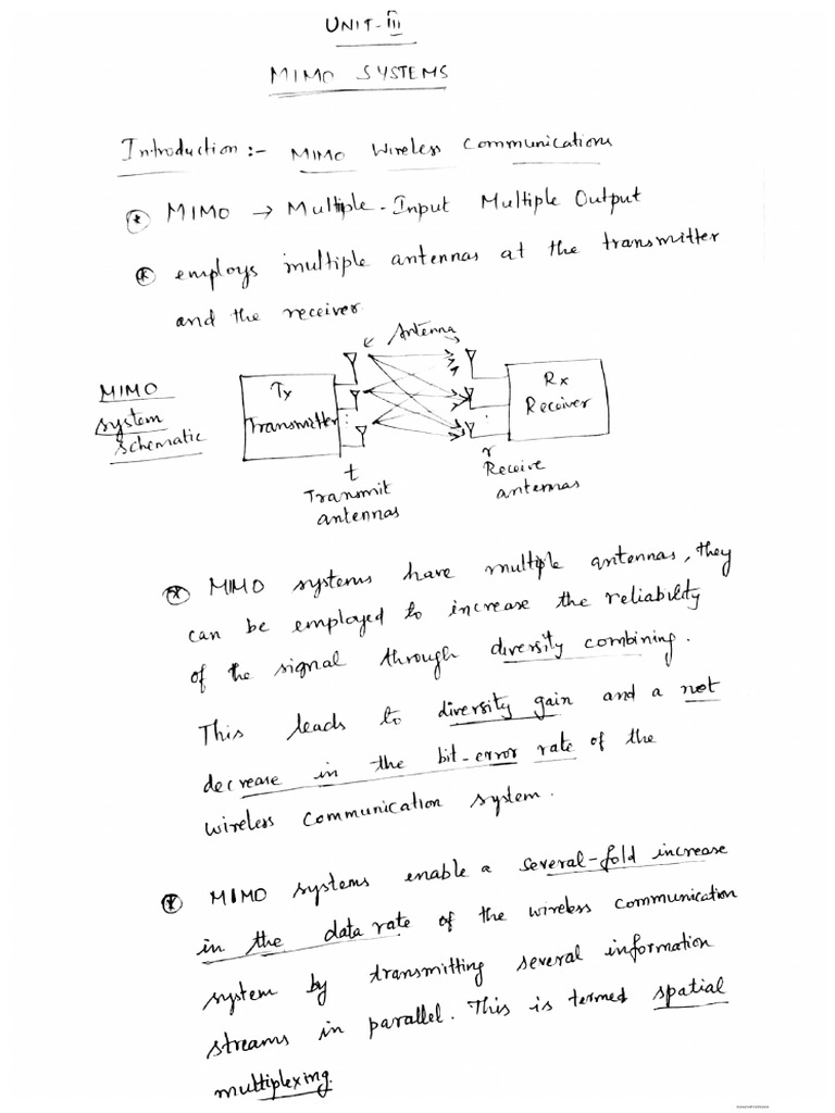 MIMO System Model | PDF