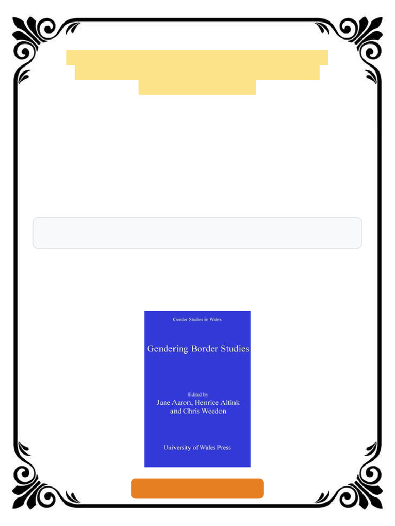Gendering Border Studies 1st Edition Jane Aaron ebook quick download ...