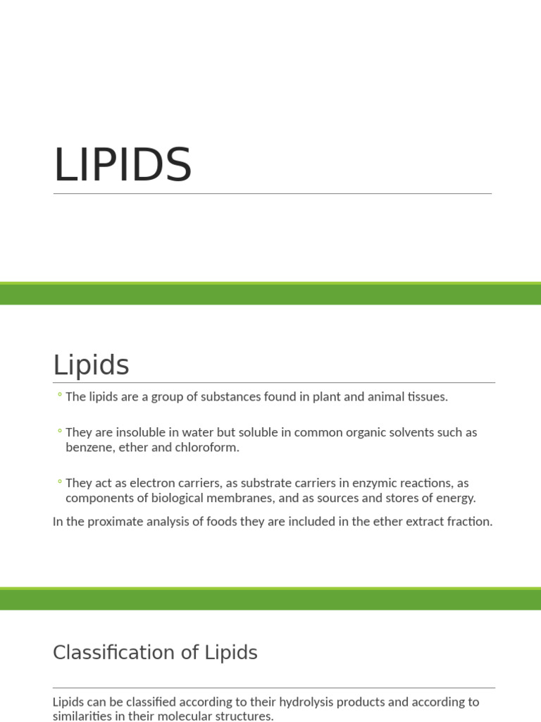 Understanding Lipids: Types and Functions | PDF | Lipid | Fatty Acid