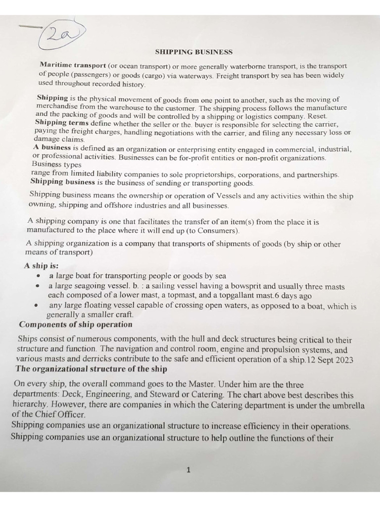 Shipping Operation Notes | PDF