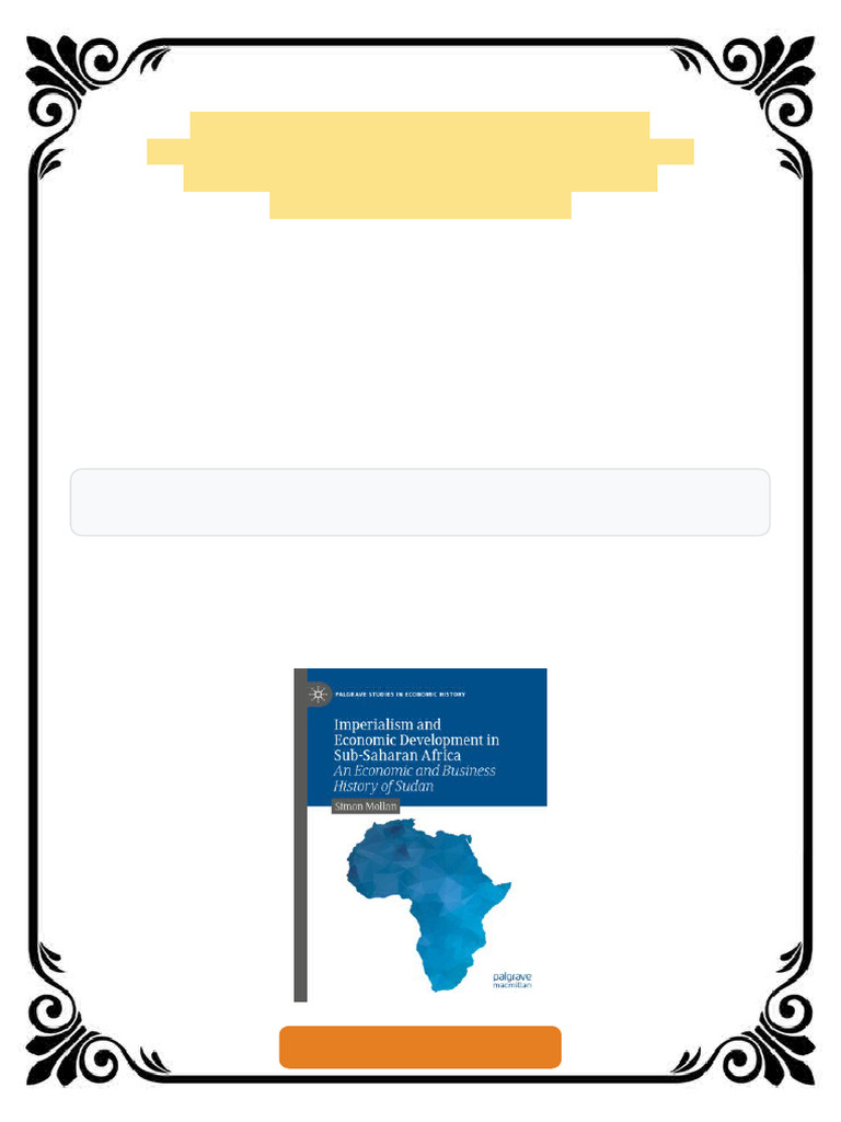 Imperialism and Economic Development in Sub-Saharan Africa: An Economic ...