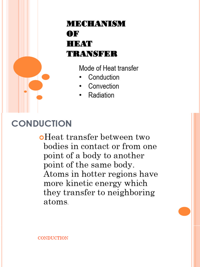Heat Transfer Mechanisms Explained | PDF | Thermal Conduction | Thermal ...