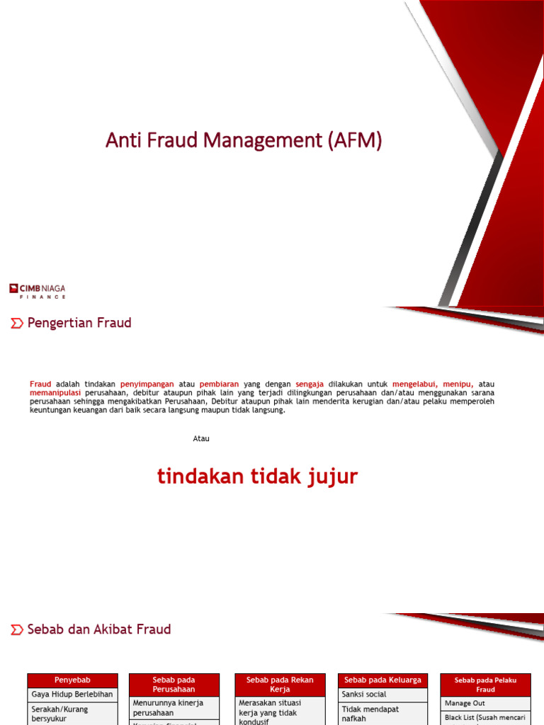 Manajemen Anti Fraud: Pencegahan dan Pelaporan | PDF