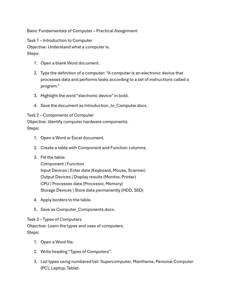 Computer Fundamentals: Practical Guide | PDF | Computer Data Storage ...