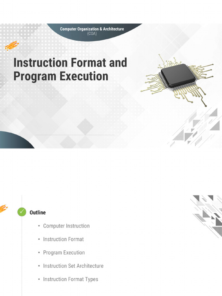 Instruction Format and Program Execution - Part-1 | PDF