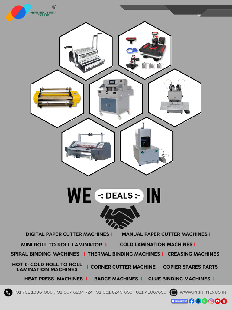 Print Nexus: Quality Cutting Machines | PDF | Lamination | Mains ...