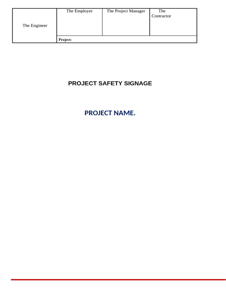 Project Safety Signage Approval Document | PDF | Safety