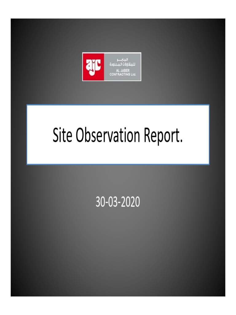 Site Observation Date March | PDF