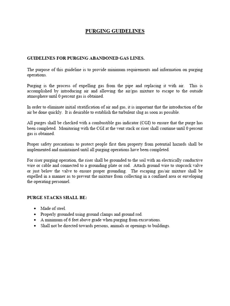 Section 15 02 - Purging Guidelines | PDF