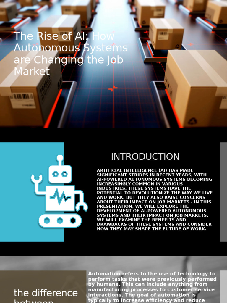 The Rise of AI How Autonomous Systems Are Changing The Job Market | PDF ...