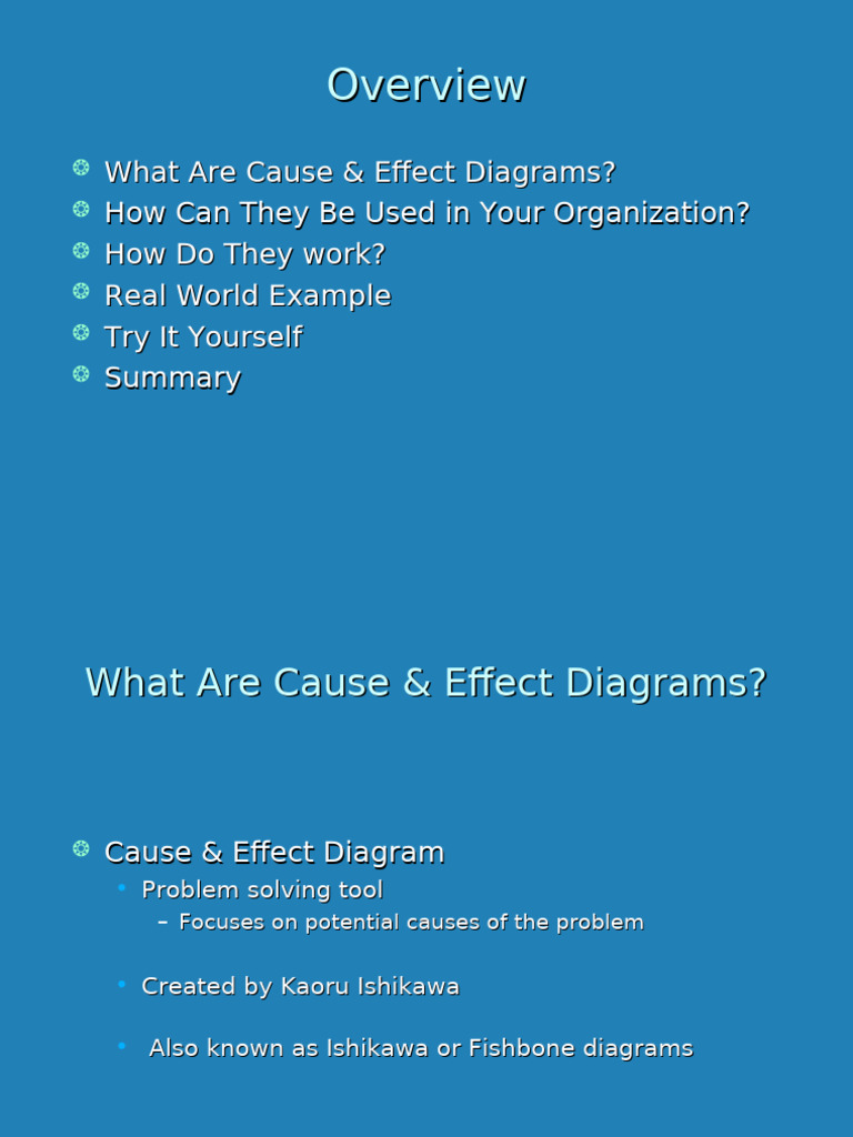 Cause and Effect Diagram | PDF | Computing