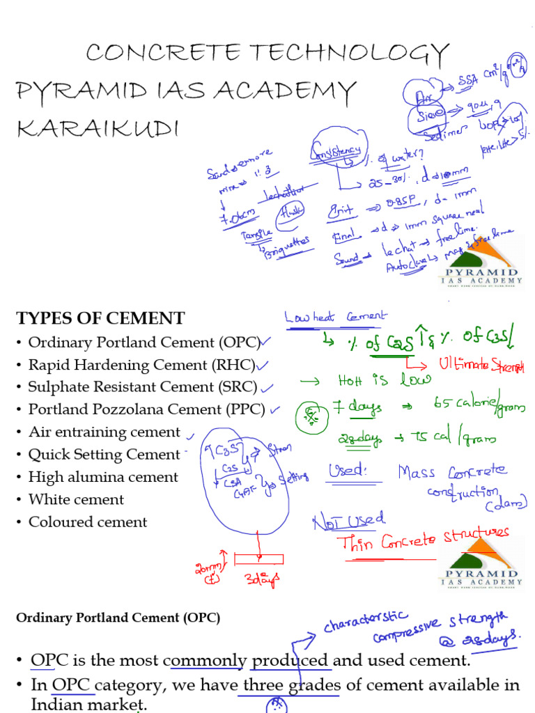 CT Class 5 - Types of Cement Aggregate | PDF | Cement | Concrete