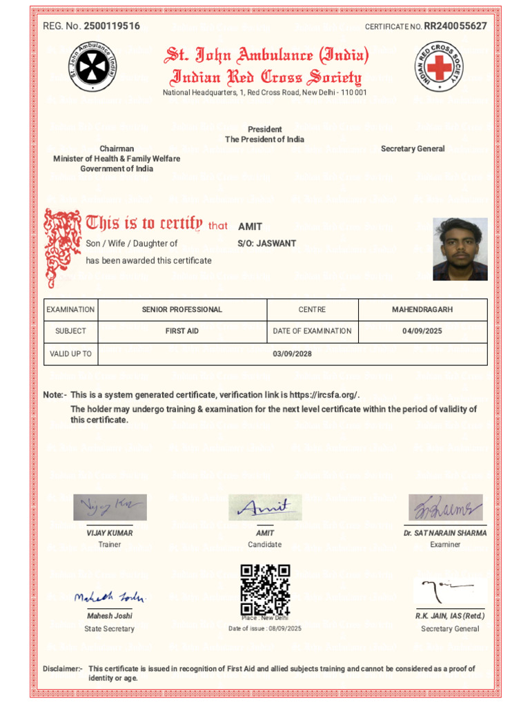 RR240055627 - Indian Red Cross Society. | PDF