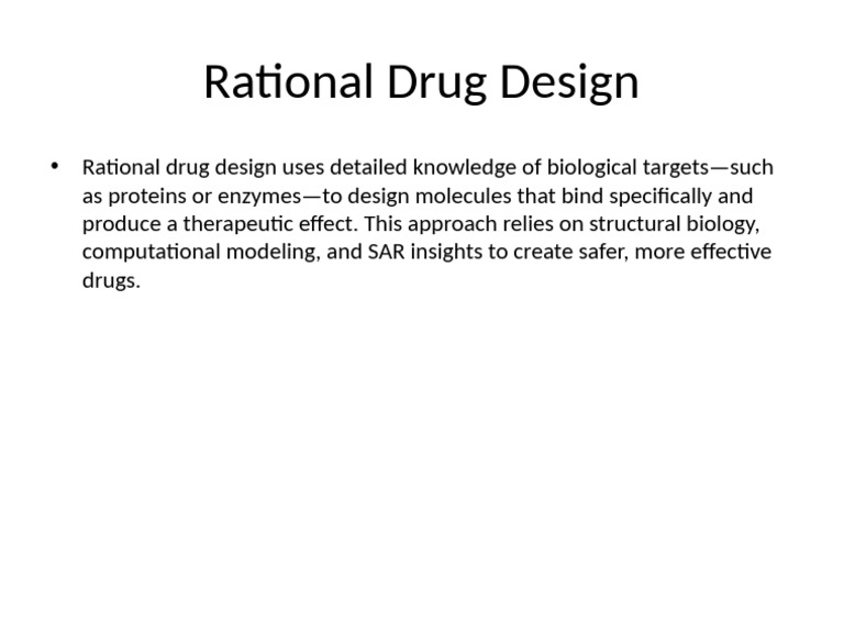 Rational Drug Design Slide | PDF