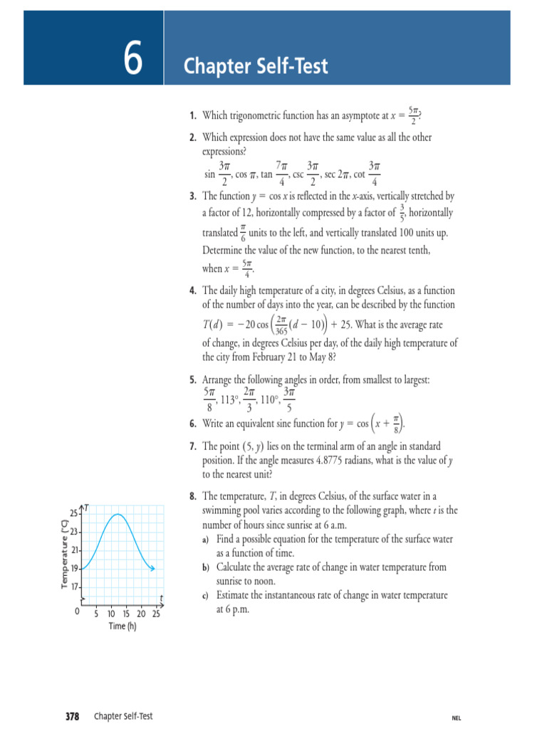 Trigonometry and Temperature Functions Review | PDF | Trigonometric ...