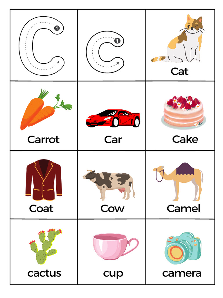 Objects Starting With the Letter Cc | PDF