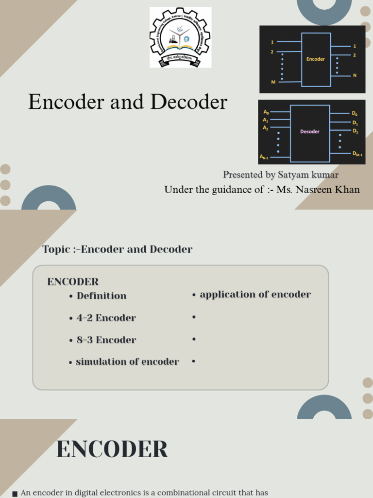 Encoder and Decoder Overview | PDF
