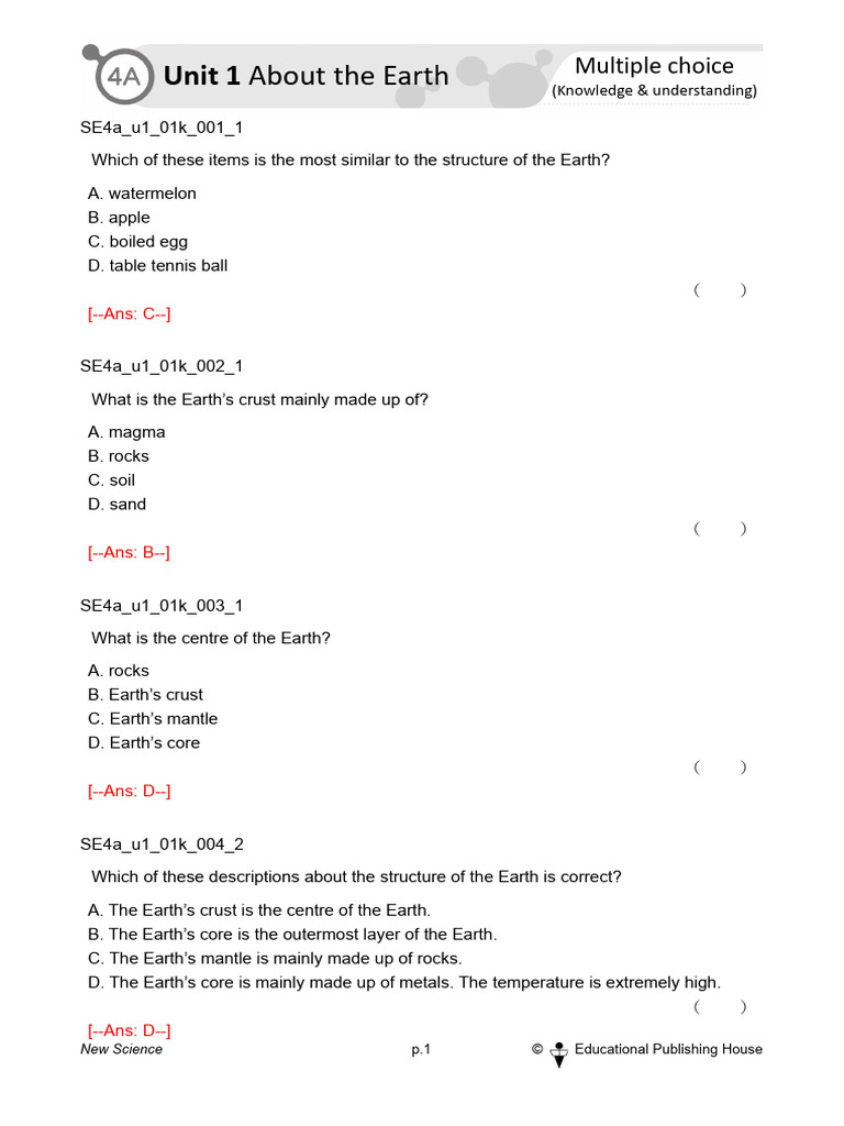 Earth Structure and Natural Phenomena | PDF | Rock (Geology) | Earth