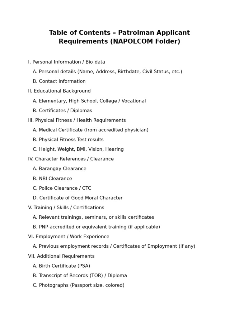 Patrolman Application Form(Lea1) | PDF