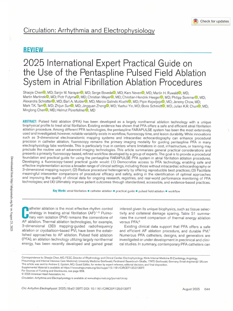 2025pulse Field Ablation PFA System AFib | PDF