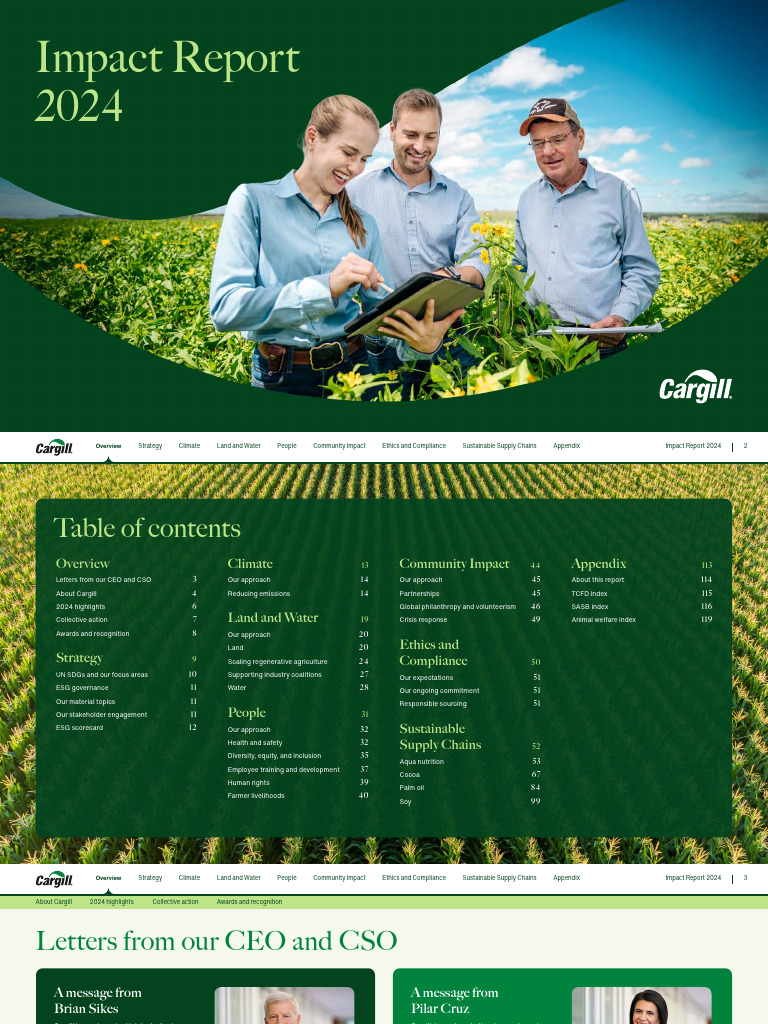 Cargill 2024 Sustainability Impact Report | PDF | Sustainability ...
