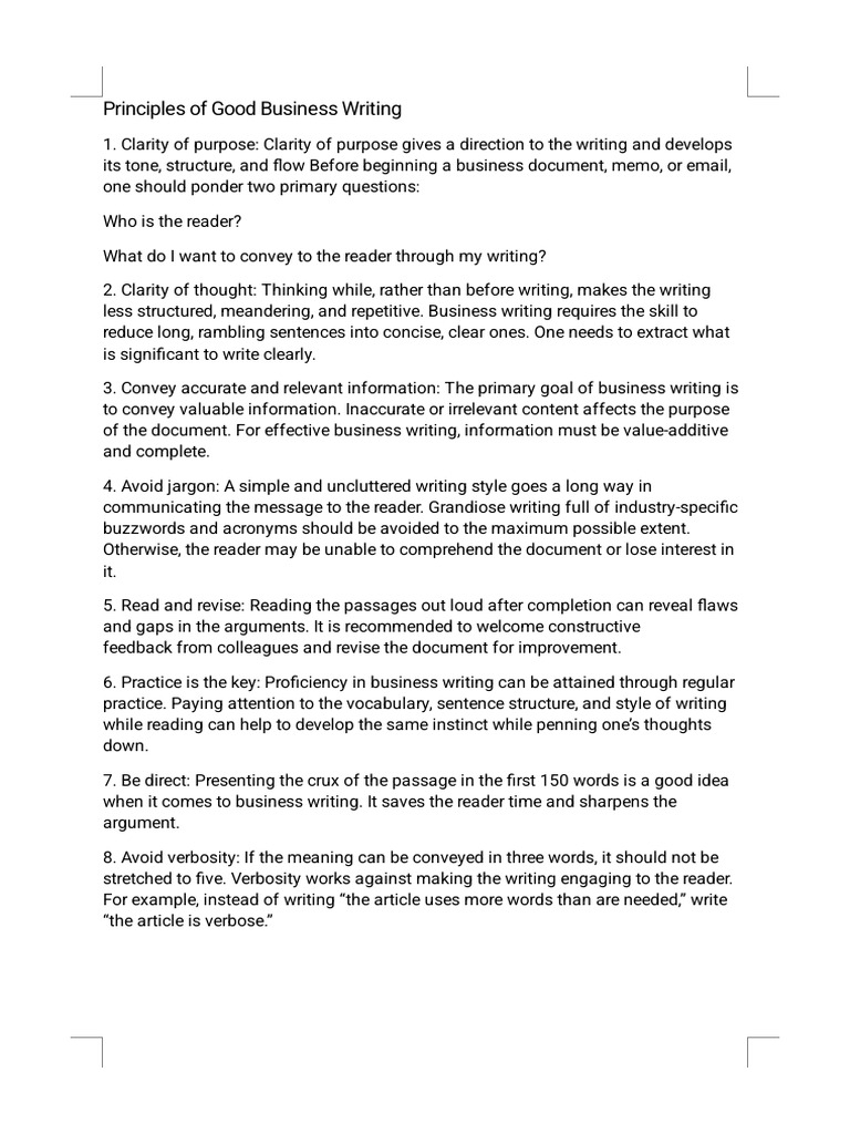 Principles of Letter Writing-1 | PDF