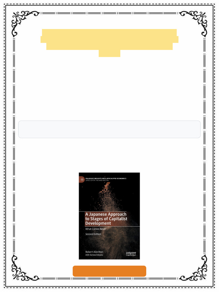 A Japanese Approach to Stages of Capitalist Development: What Comes ...