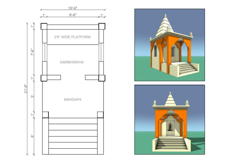 Temple Layout Dimensions Guide | PDF
