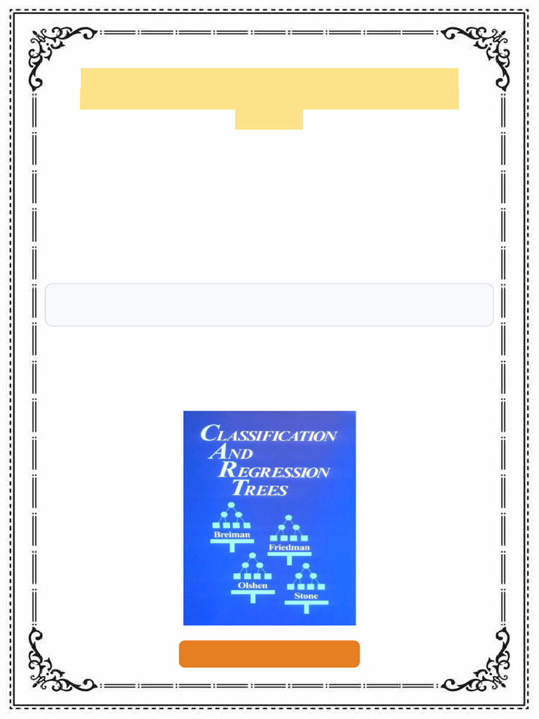 Classification and Regression Trees Leo Breiman eBook digital print ...