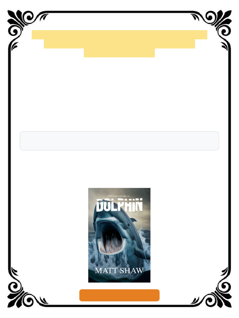 Dolphin A comedy horror with bite 1st Edition Matt Shaw eBook 2025 mega ...